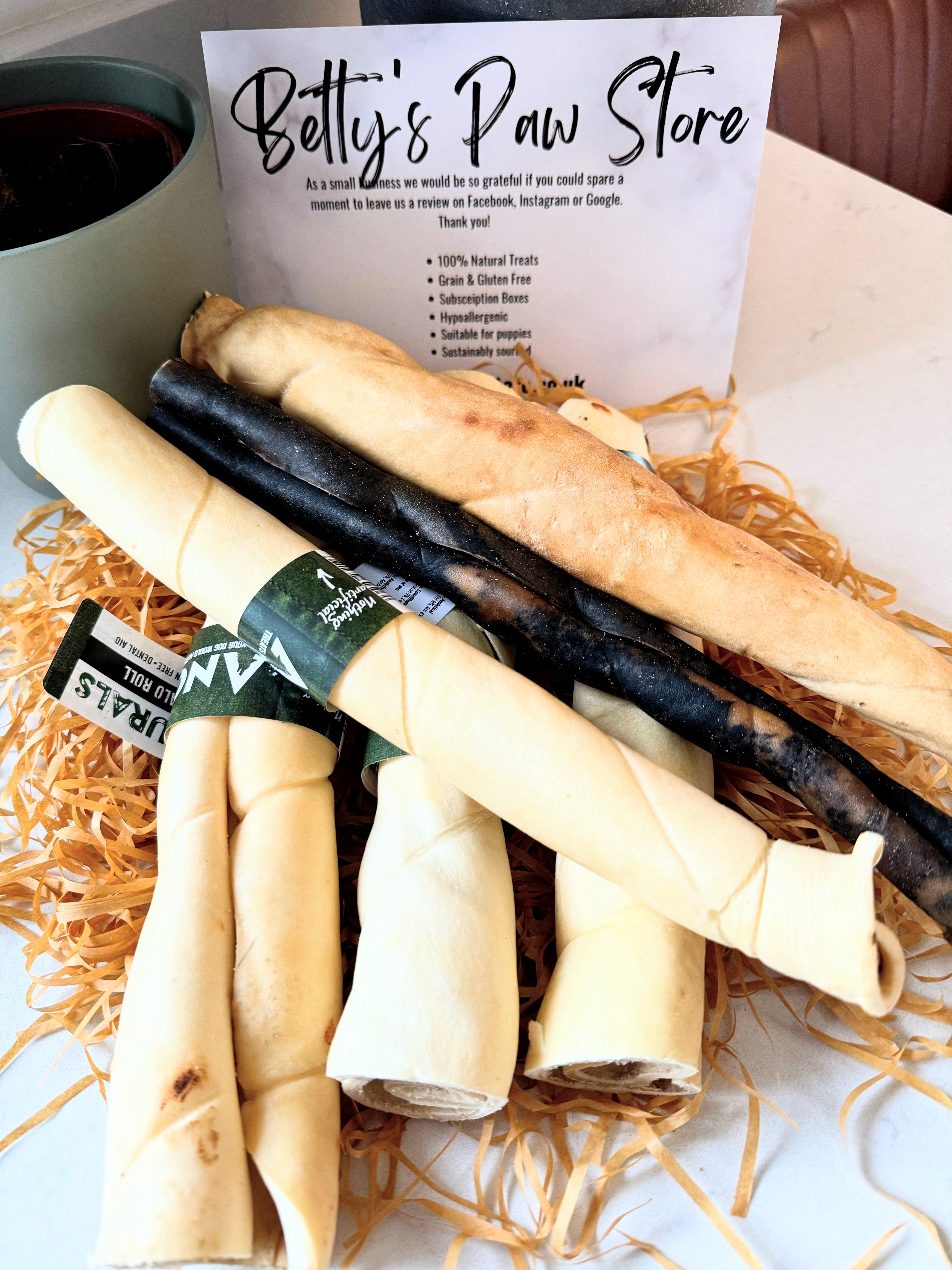 Roll Bundle - Large - Natural Dog Chews (6 Rolls) – Betty's Paw Store